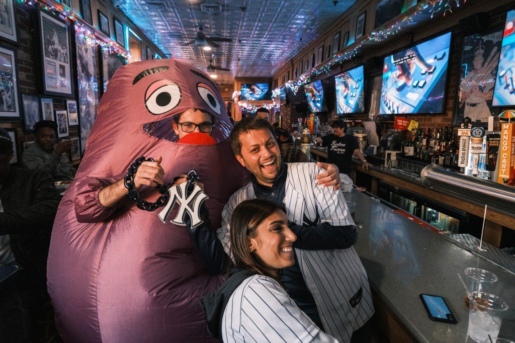 I went to the Bronx to cheer on the Yankees in a Grimace costume — here ...