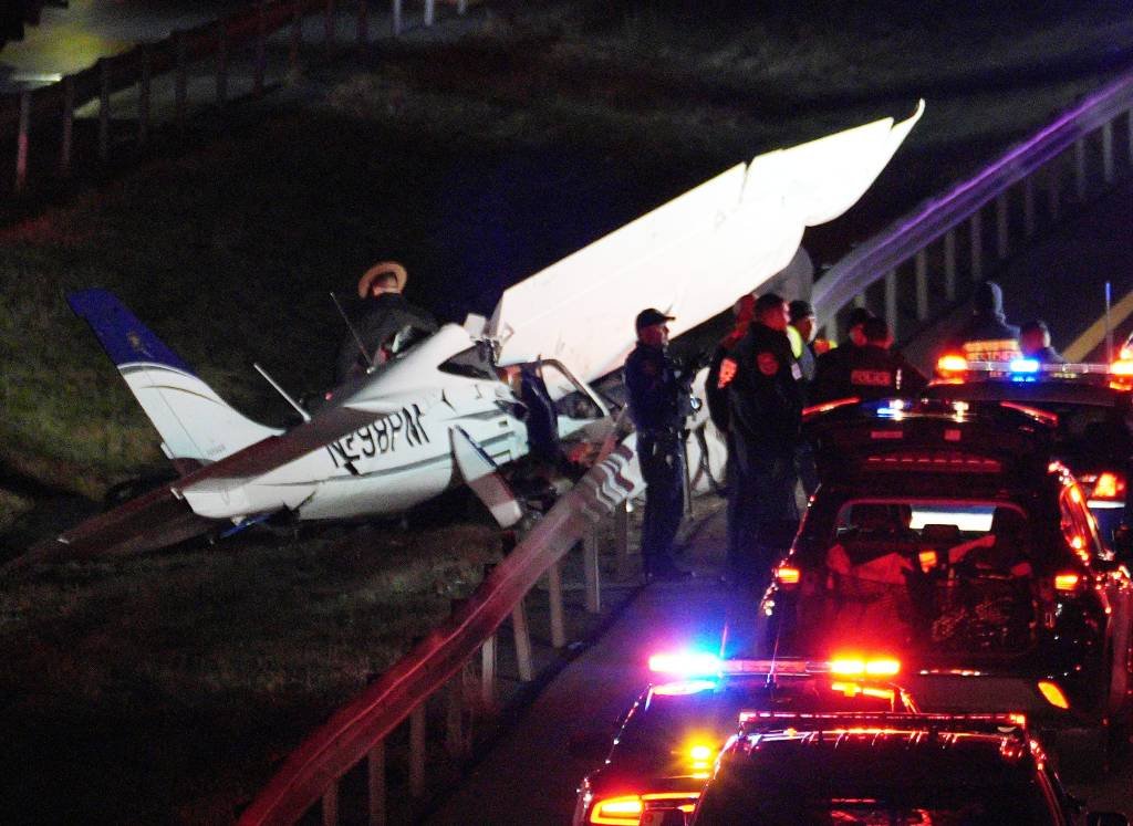 Small Plane Crashes Along Westchester Highway Near County Airport New