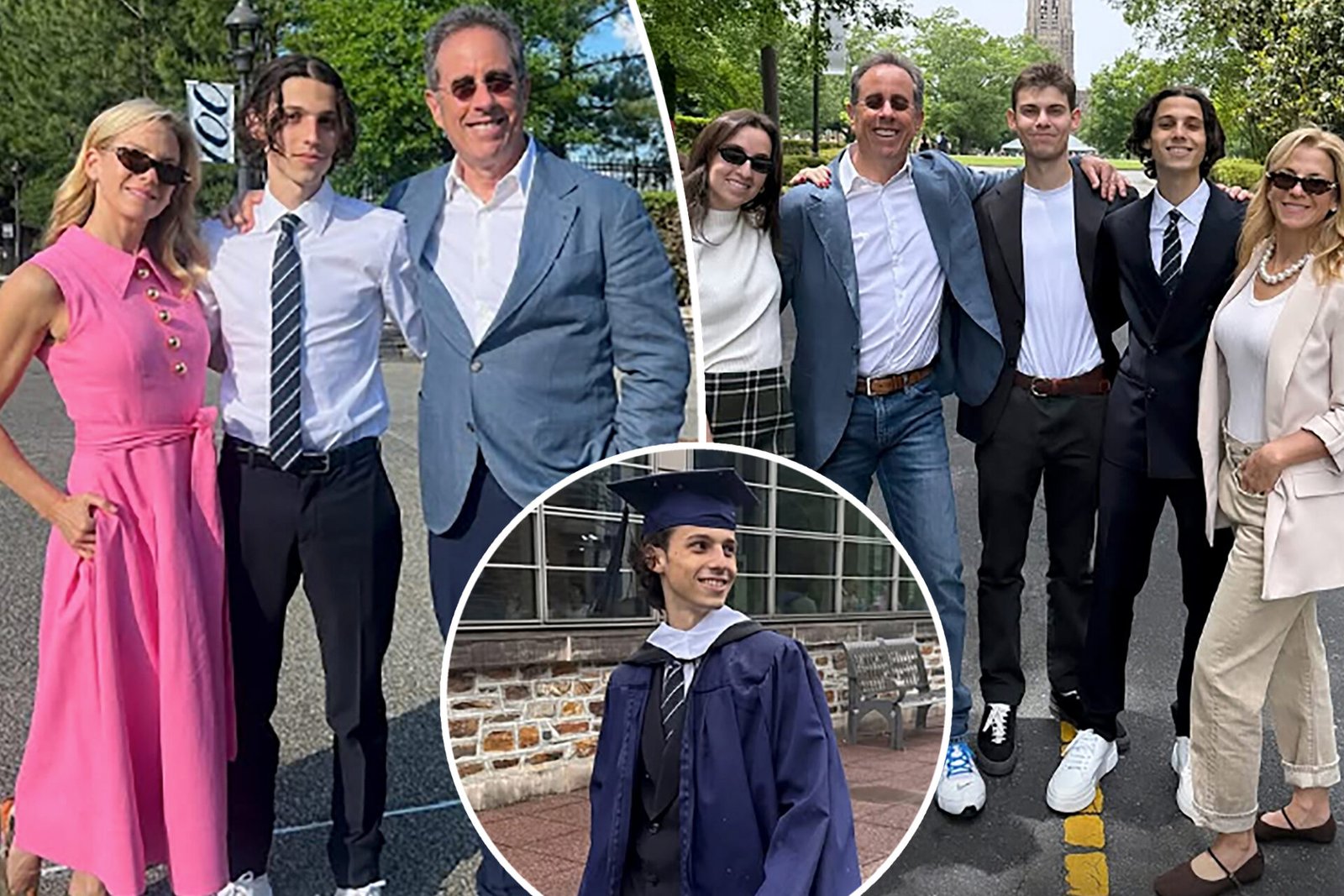Jerry Seinfeld takes rare photo with 3 kids as son Julian graduates ...