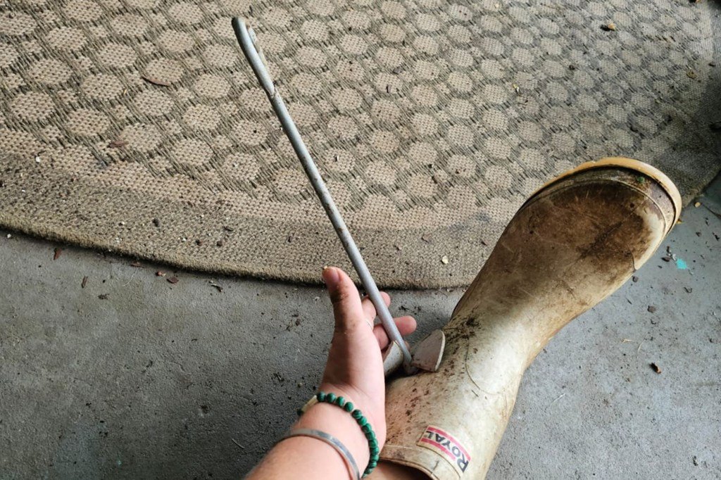 Woman impaled by metal spike while mowing lawn is keeping it as ‘a ...