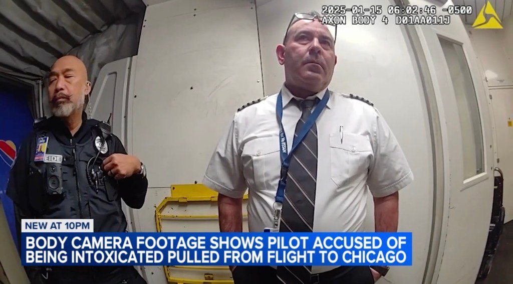 Moment Southwest pilot fails sobriety test before takeoff captured on ...