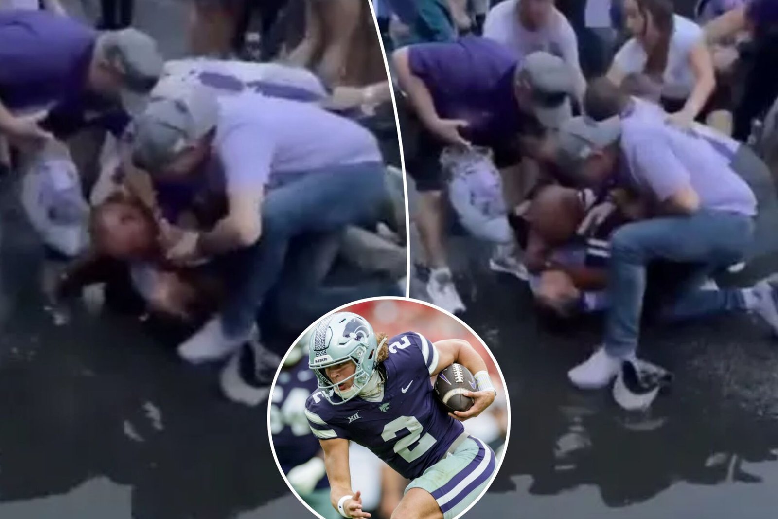 Kansas State quarterback Avery Johnson’s dad, brother get into wild ...