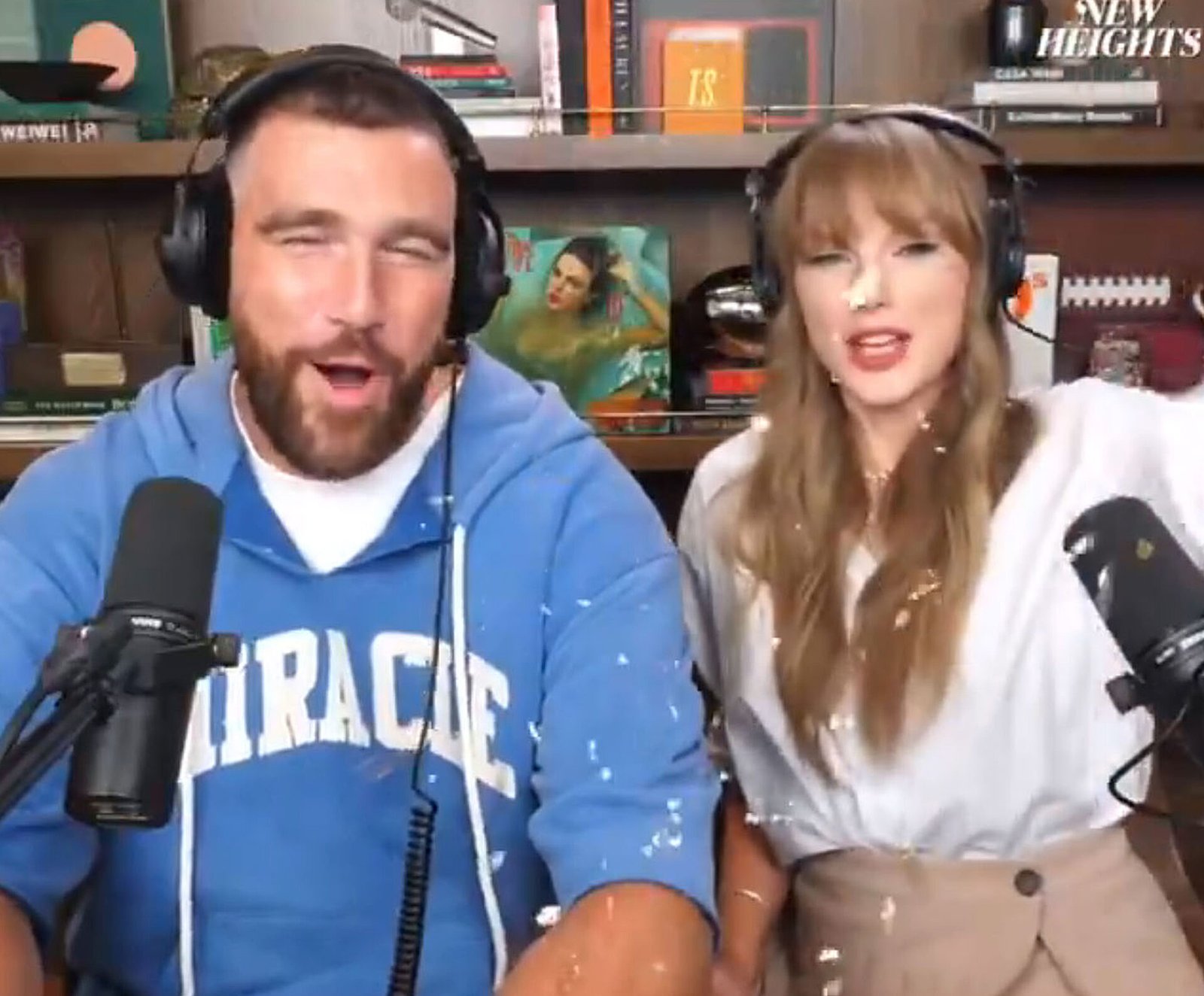 Watch Taylor Swift and Travis Kelce wrap up PDA-packed ‘New Heights ...