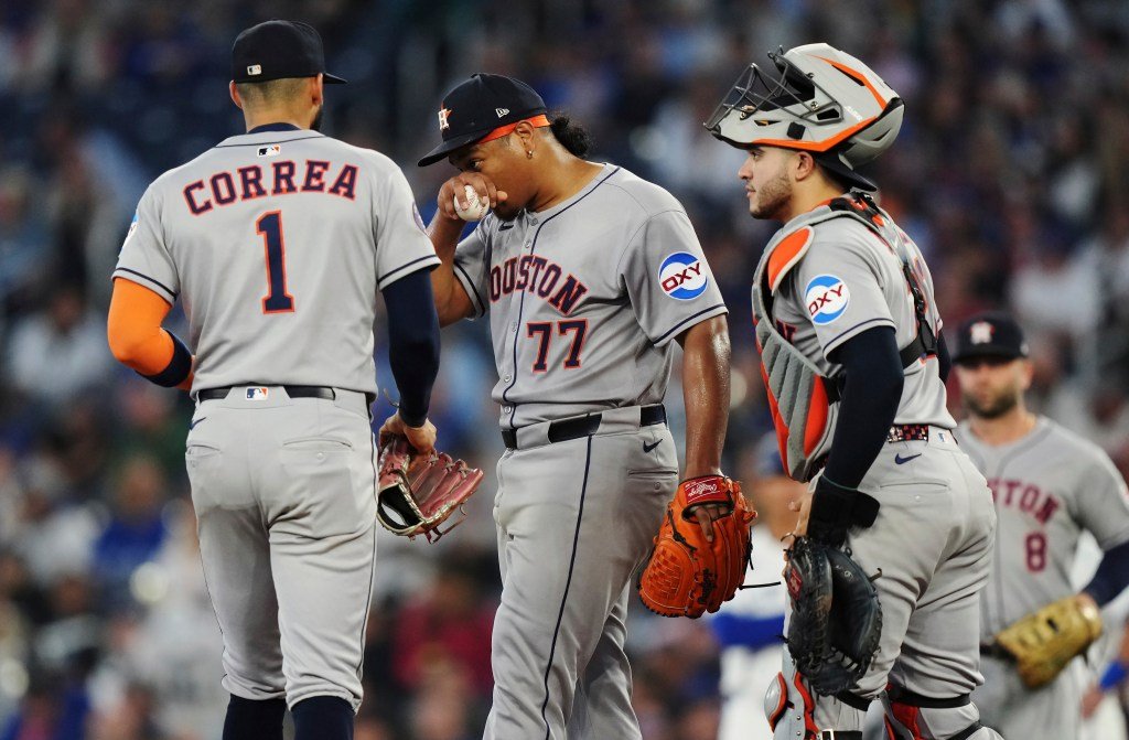 Astros’ Luis Garcia exits with elbow discomfort in nightmare two starts ...