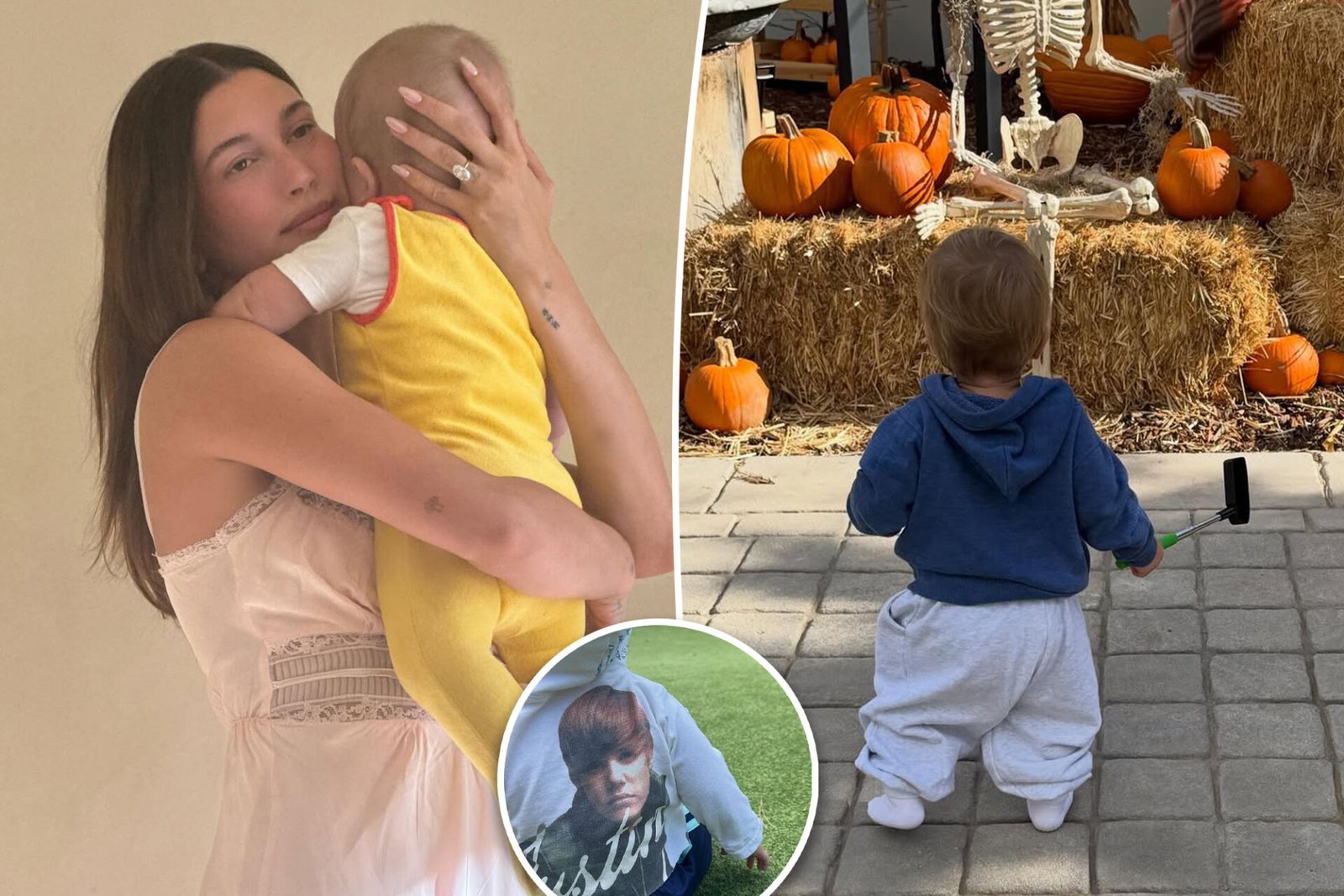 Hailey Bieber shows off son Jack’s mini Justin merch in cute fall snaps ...