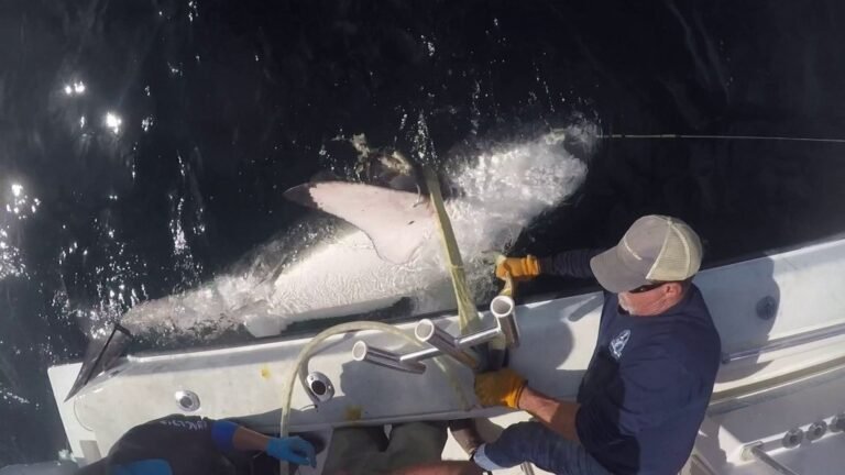 700-pound great white shark Bella heads to Virginia Beach for holiday ...