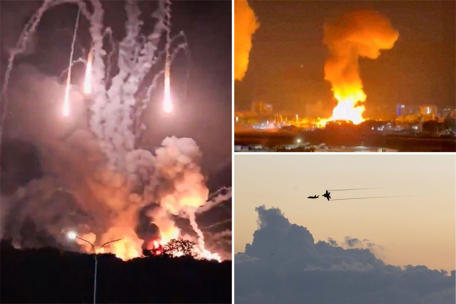 Video shows Venezuela’s night sky engulfed in flames after US strikes ...